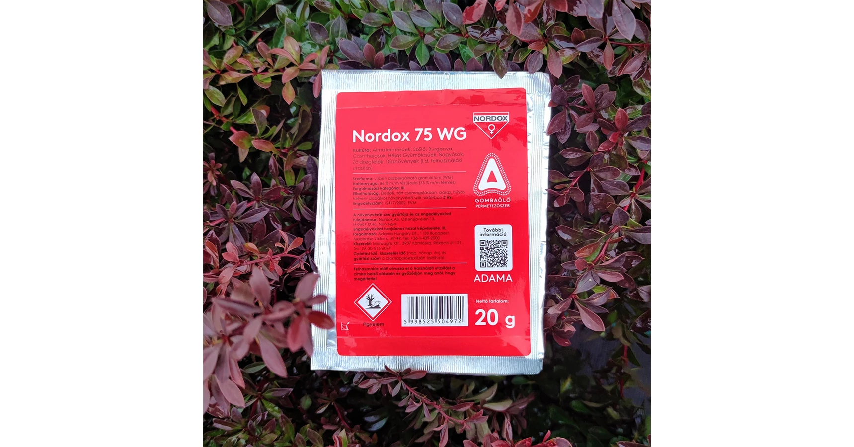 Nordox 75 WG gombaölő hatású permetezőszer